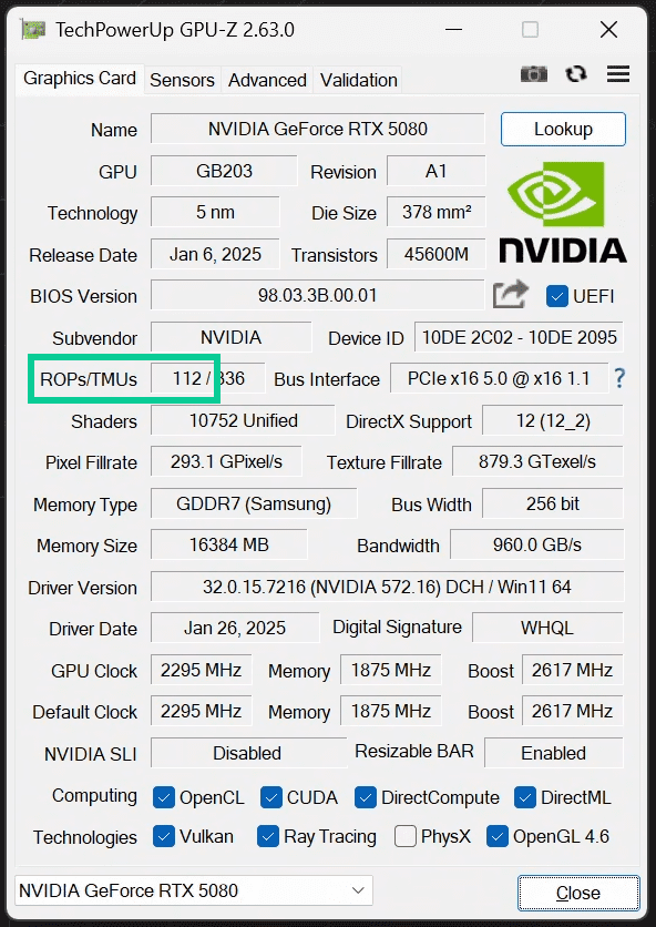 NVIDIA GeForce RTX 50 Series | Missing ROPs Issue | Puget Systems