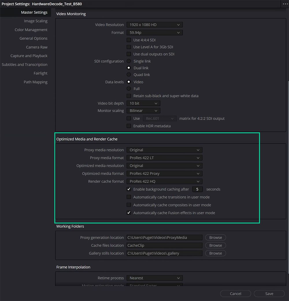 ProRes Encoding in DaVinci Resolve 19.1.4 | Puget Systems